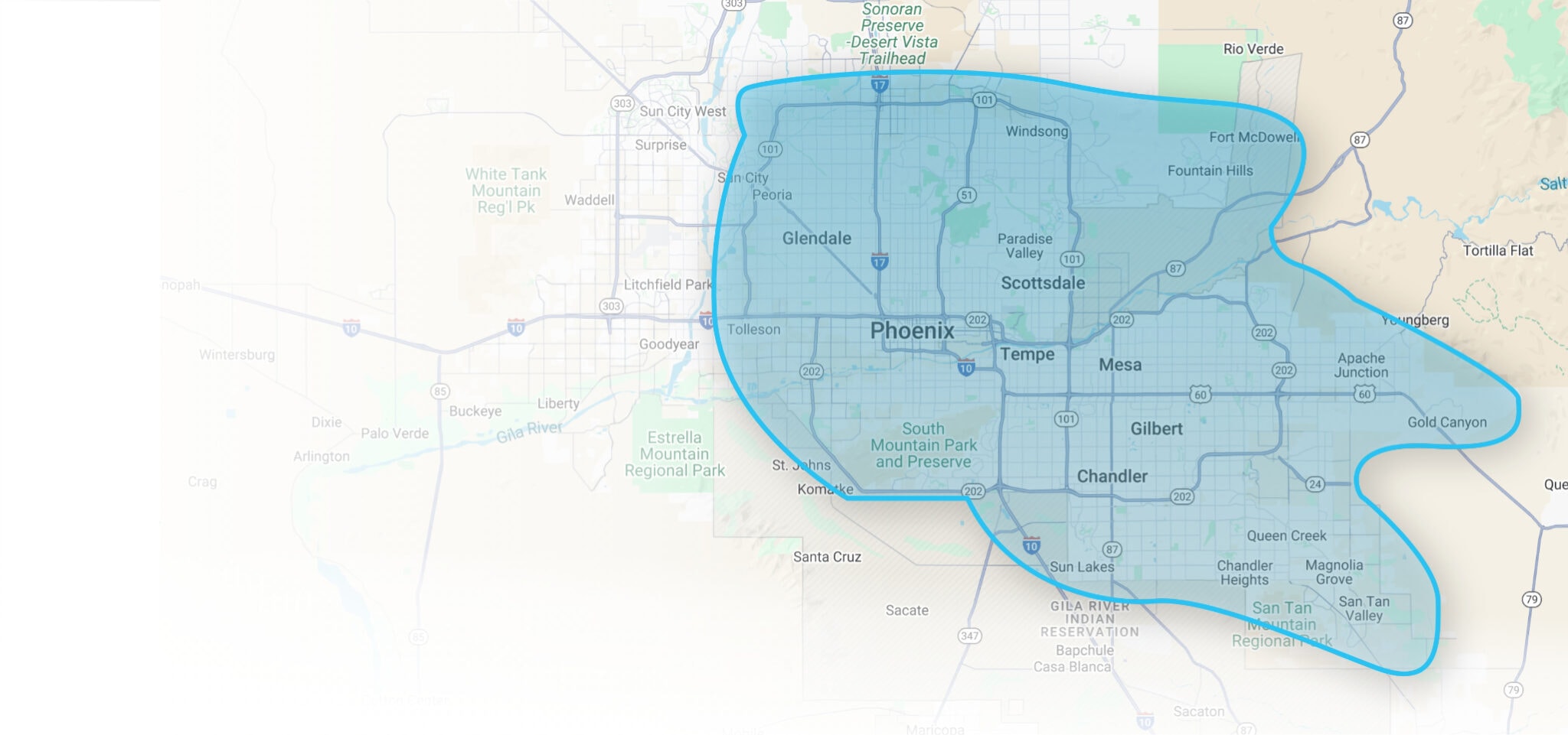 PHOENIX METRO AND SURROUNDING AREAS